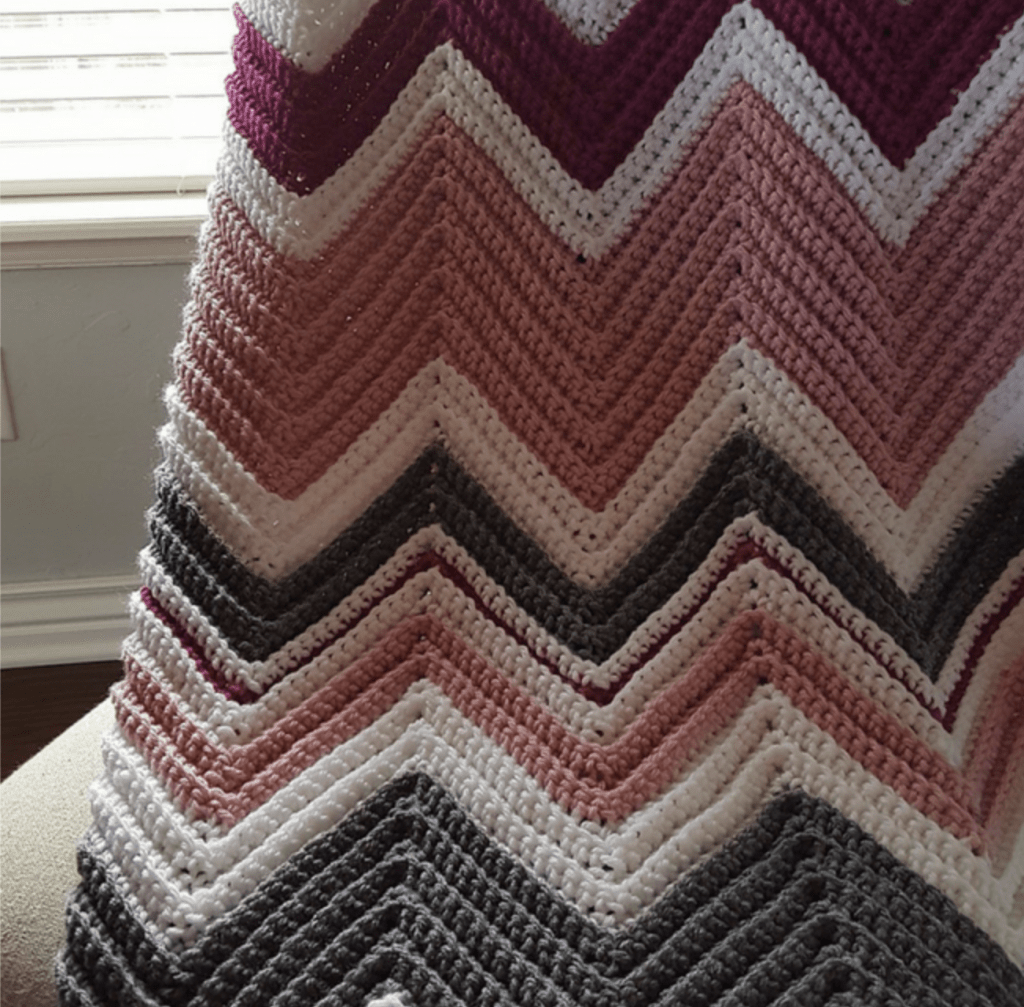 Chevron Crochet Blanket - Hook and Paper