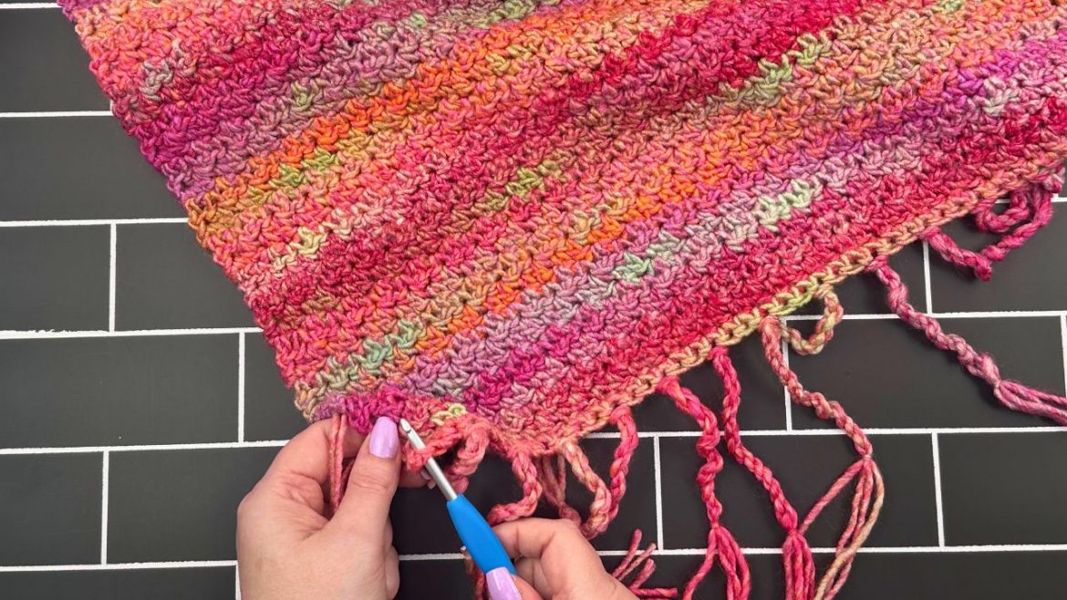Wonky Twisted Fringe for Crochet Projects - Hook and Paper