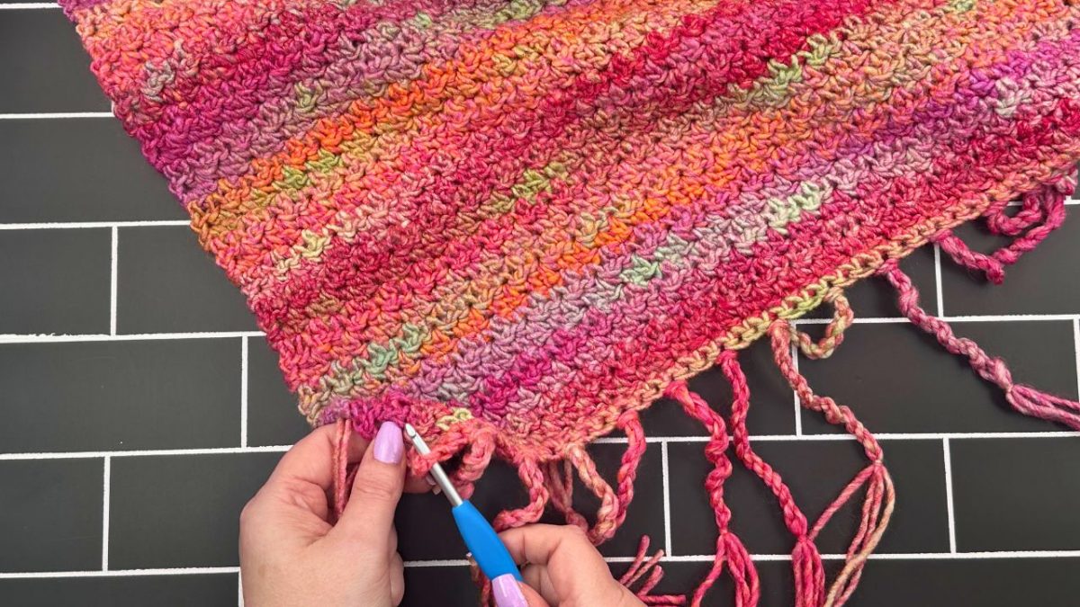 Wonky Twisted Fringe for Crochet Projects - Hook and Paper