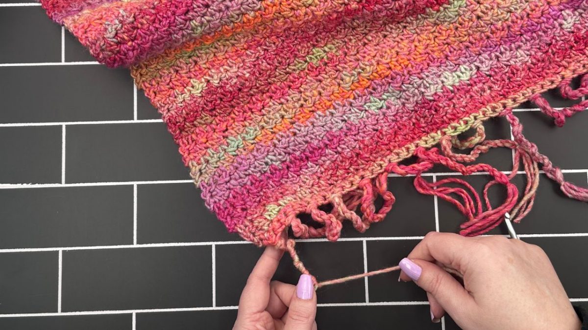 Wonky Twisted Fringe for Crochet Projects - Hook and Paper